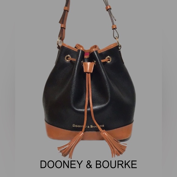 Dooney & Bourke | Bags | Dooney Bourke Leather Drawstring Bucket Bag ...
